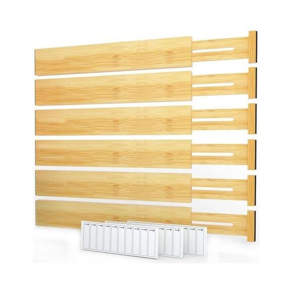 SpaceAid | Storage & Organization | Spaceaid Set Of 6 Bamboo Expandable ...